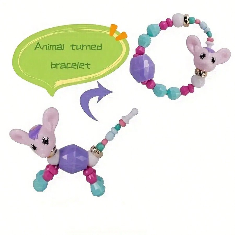 1pc DIY Animal Bead Bracelet Kit - Transformable Magic Animal Charms ...