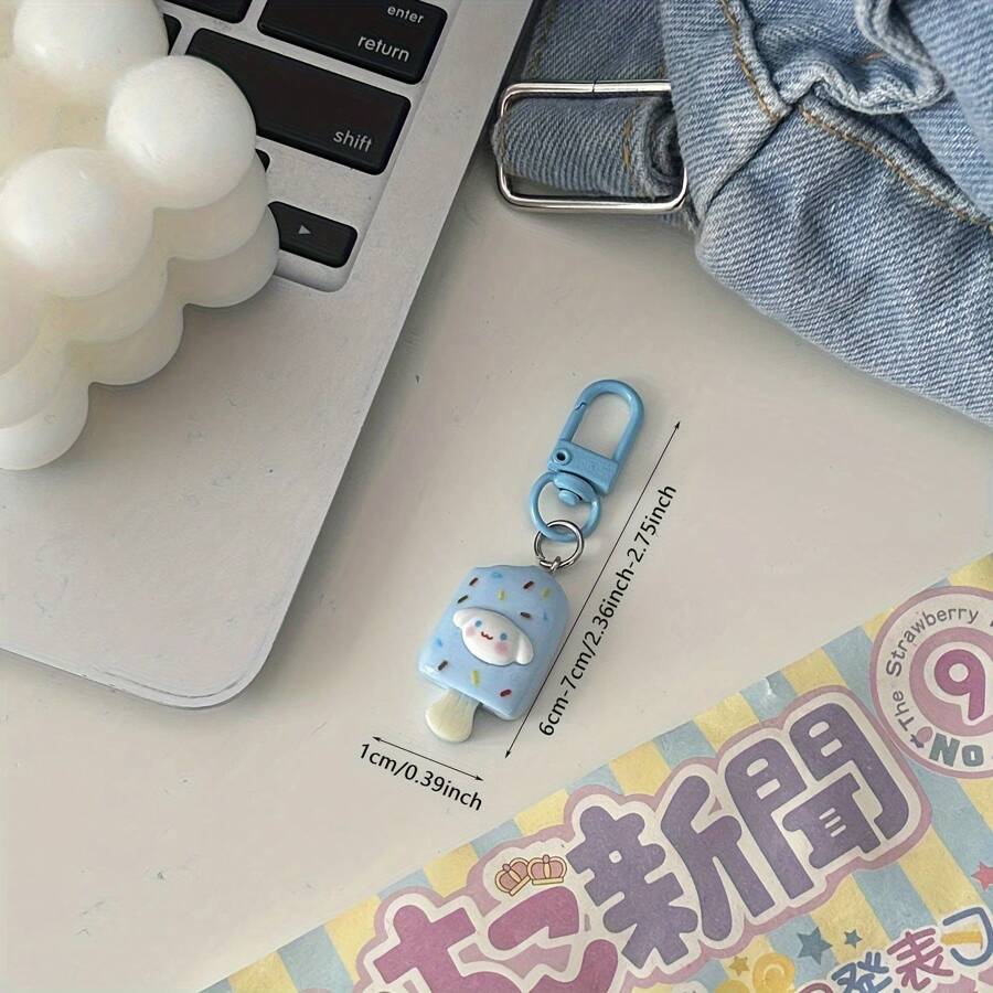 Sanrio 5pcs Sanrio Cream Keychain Set - Adorable Cartoon Characters ...
