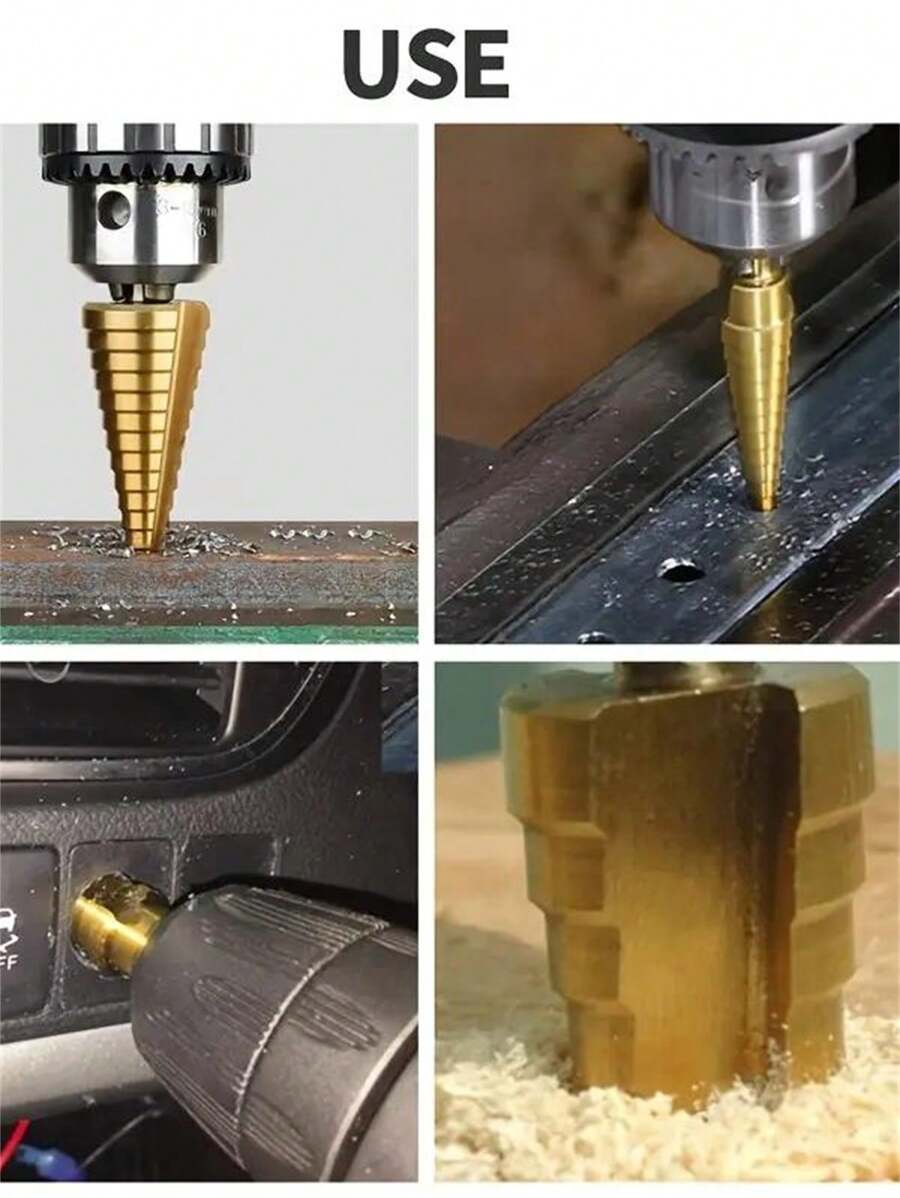 Titanium Coated High Speed Steel Stepped Drill Bit Set - Upgrade Your ...