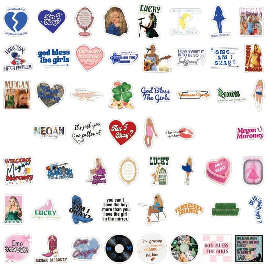 55pcs Megan Moroney Graffiti Stickers, Suitable For Water Bottles ...