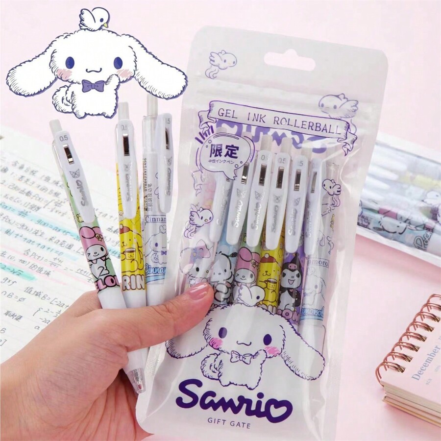 Sanrio 6pcs Set Of Sanrio Water-Based Markers - Official Licensed ...