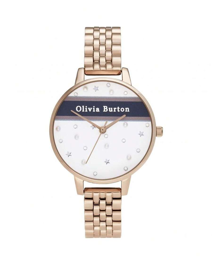 Olivia Burton Stainless Steel Analog Quartz Watch With Star Sphere And Signature Sphere | SHEIN USA
