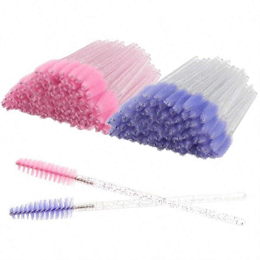 100PCS Disposable Eyelash Brushes - Upgraded Mascara Wands & Makeup ...