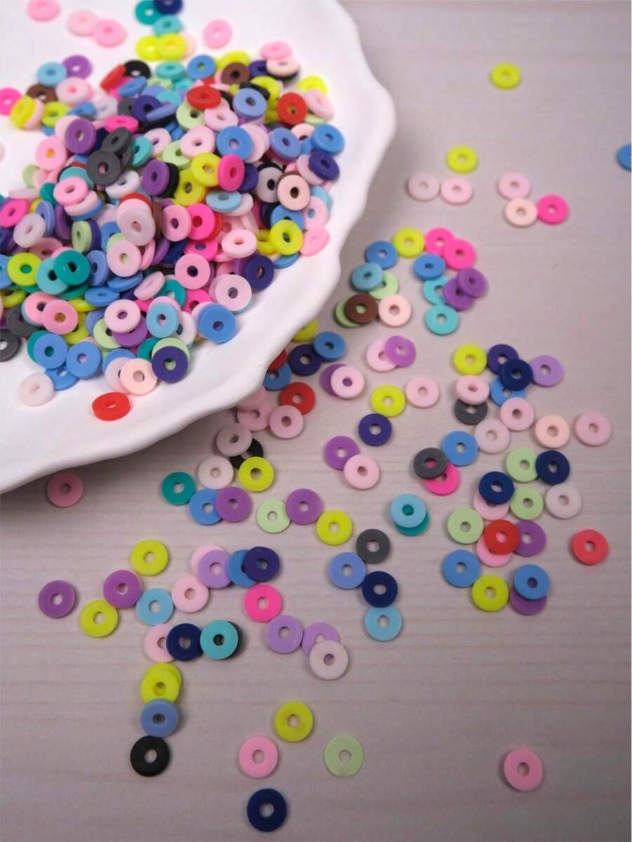 1 Pack Of Multi-Color Clay Beads With A Diameter Of 6mm, Suitable For ...