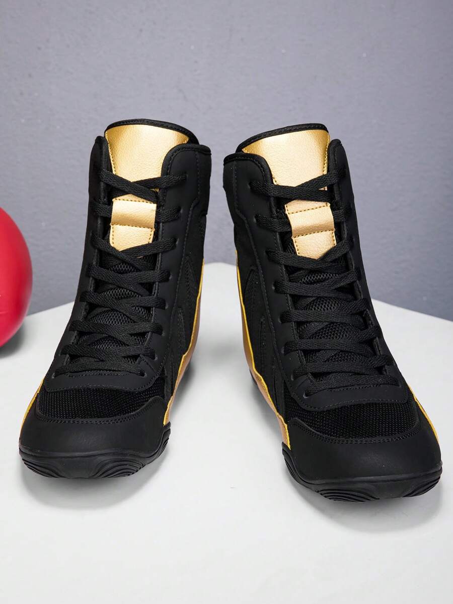 TOLLN Men's Professional High Top Boxing/Wrestling/MMA Training Boots ...