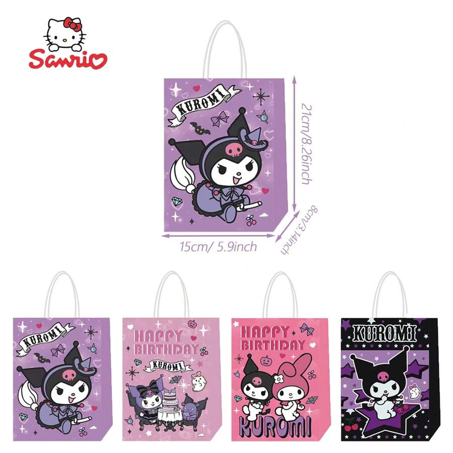 12 pièces Sacs cadeaux pour fête d'anniversaire Sanrio Kuromi, sacs à bonbons Kuromi, sacs ...
