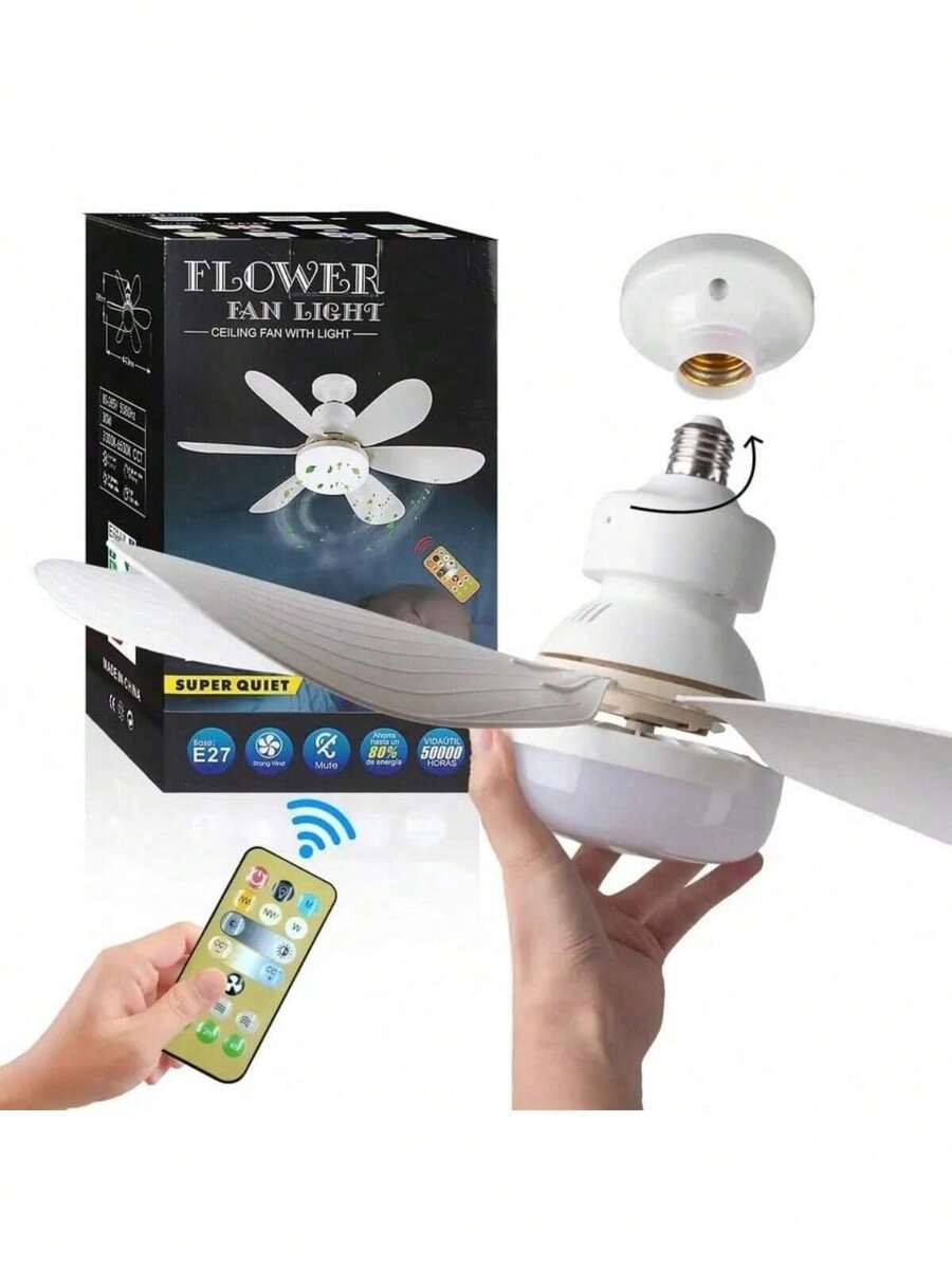 Ceiling Fan With Light And Remote Control (6 Blades) 110/220v Dual ...