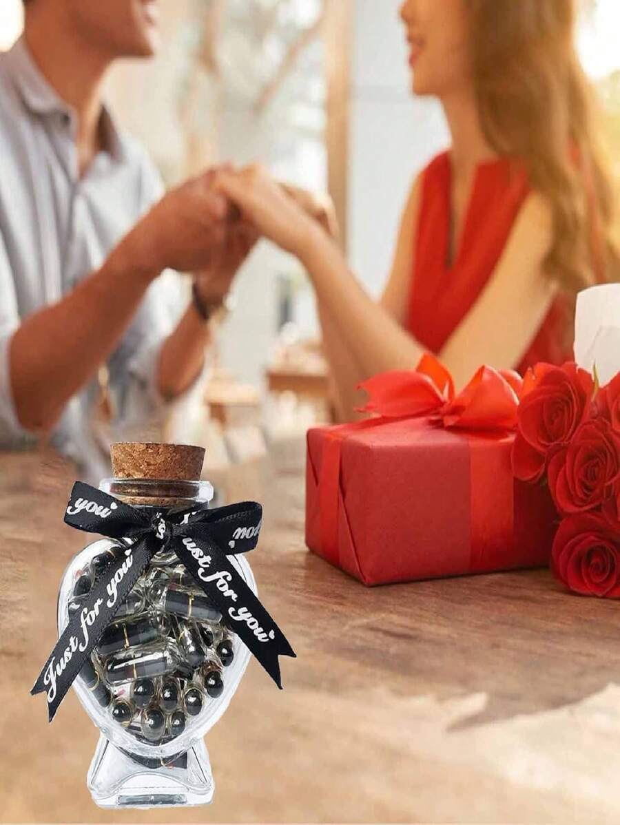 Message d'amour dans une bouteille en verre, capsule de lettres d'amour ...