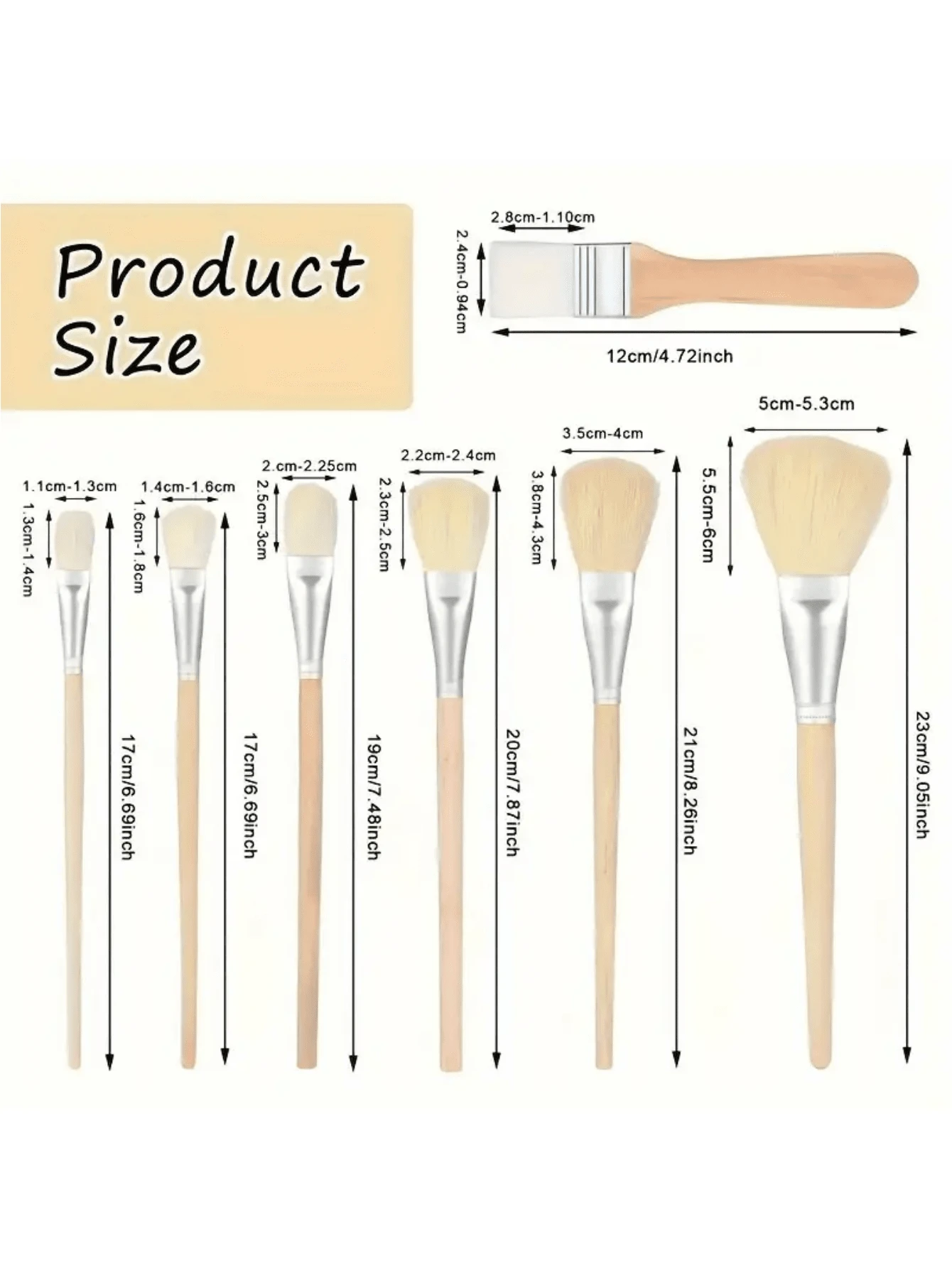 7pcs Multipurpose Mixed Brushes Set For Acrylic Painting, Premium Nylon ...