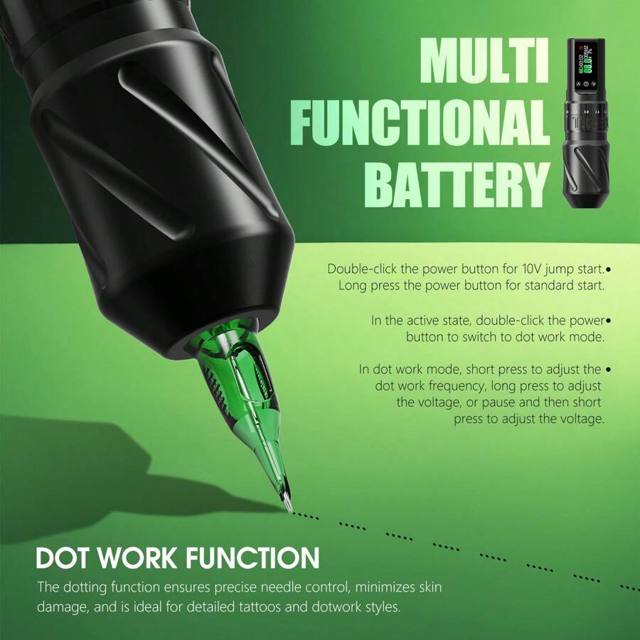 1 pièce de Trex Machine à tatouage sans fil Stylo Pistolet, réglable 2 ...