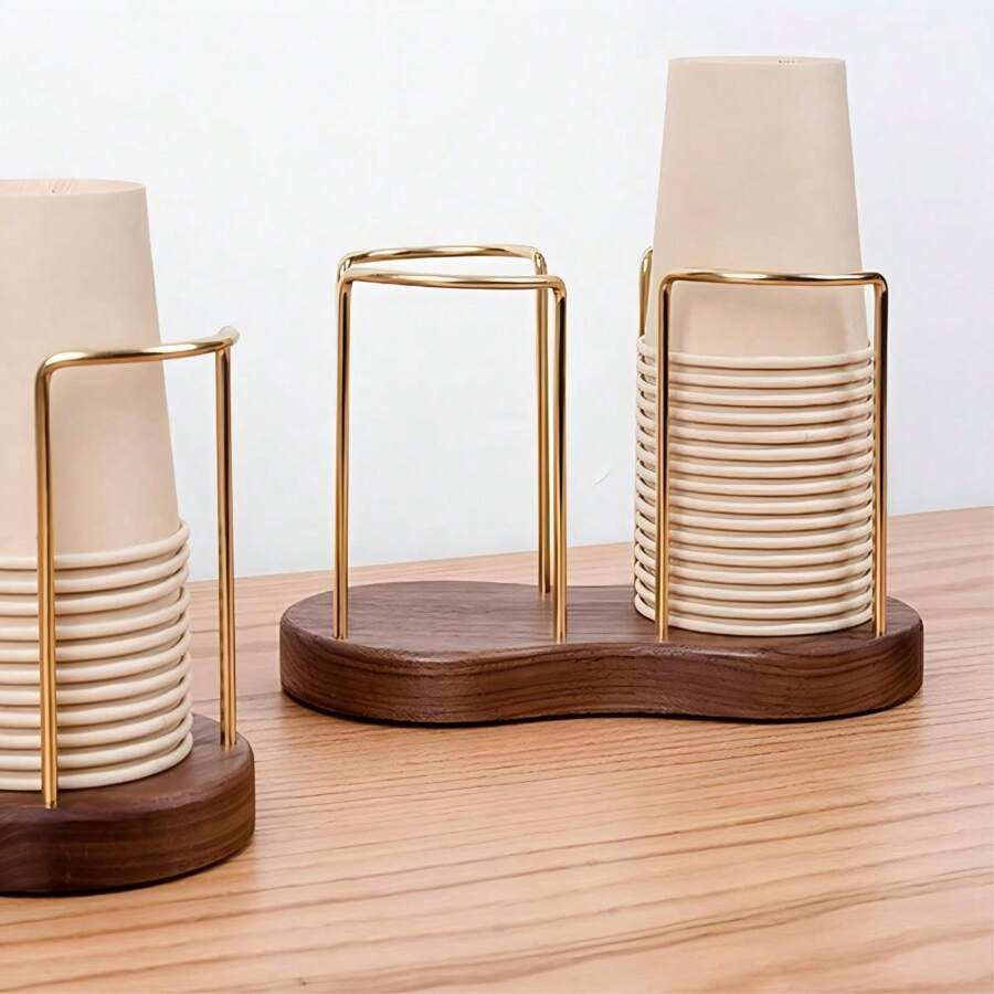 Solid Wood Disposable Cup Holder, Premium Paper Cup Holder, Cup ...