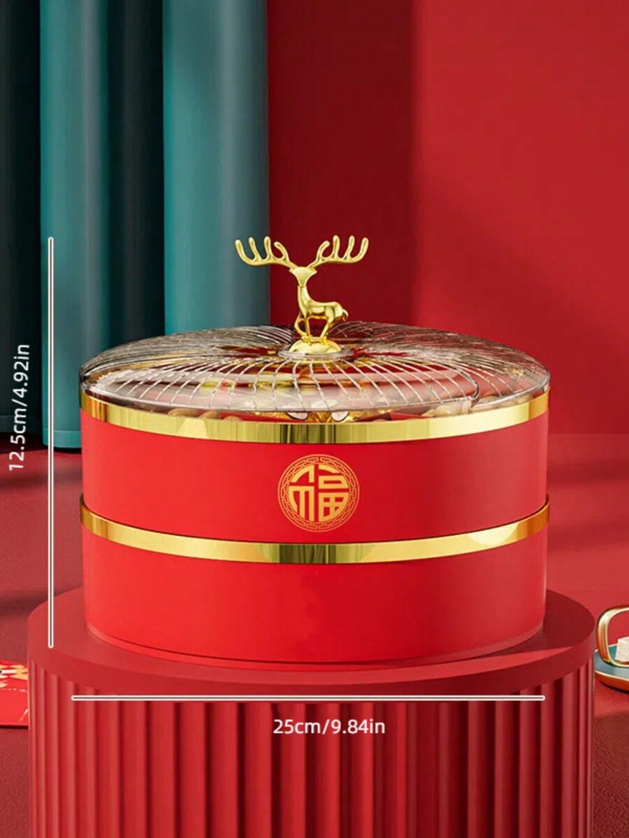 Classic Red Plastic Storage Box With Lid, UFORU, Stacking Candy And Nut ...