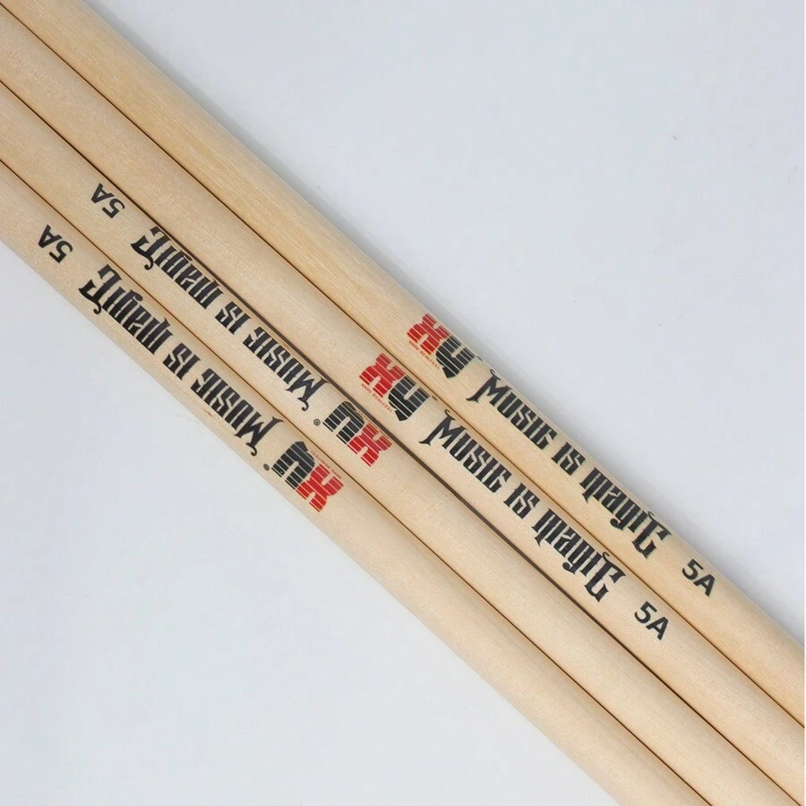 Maple Wood "Music Is Magic" Artistic Design Drumsticks, 5A Size For ...