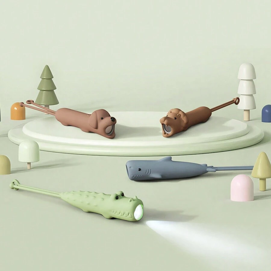 Creative Animal Shaped Silicone Rechargeable Handheld Flashlight Cute ...