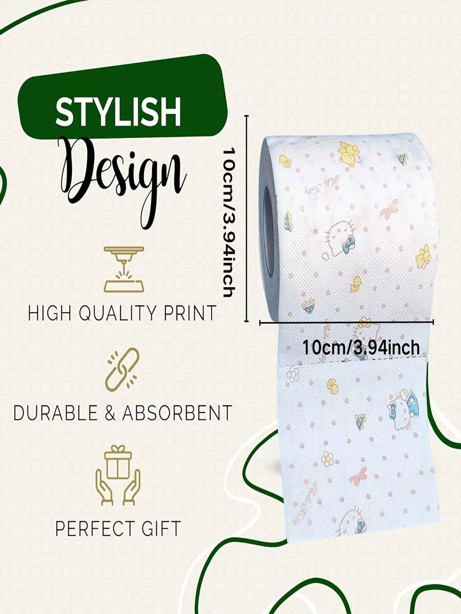 Sanrio 1 Roll Sanrio Printed Toilet Paper, Hello Kitty Cartoon Printed ...
