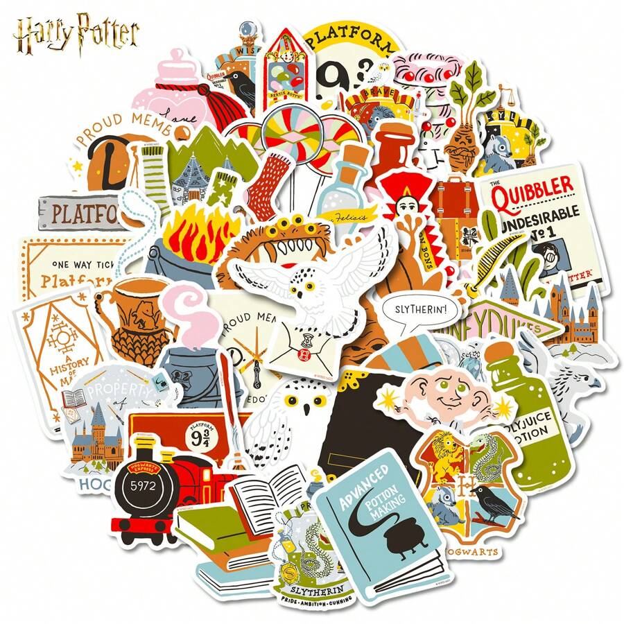 Harry Potter 50pcs Harry Potter Stickers, Colorful Cartoon Waterproof ...
