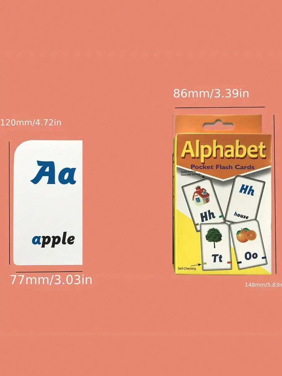 52 Pcs Alphabet Flashcards Set - Colorful Early Learning Cards For ...