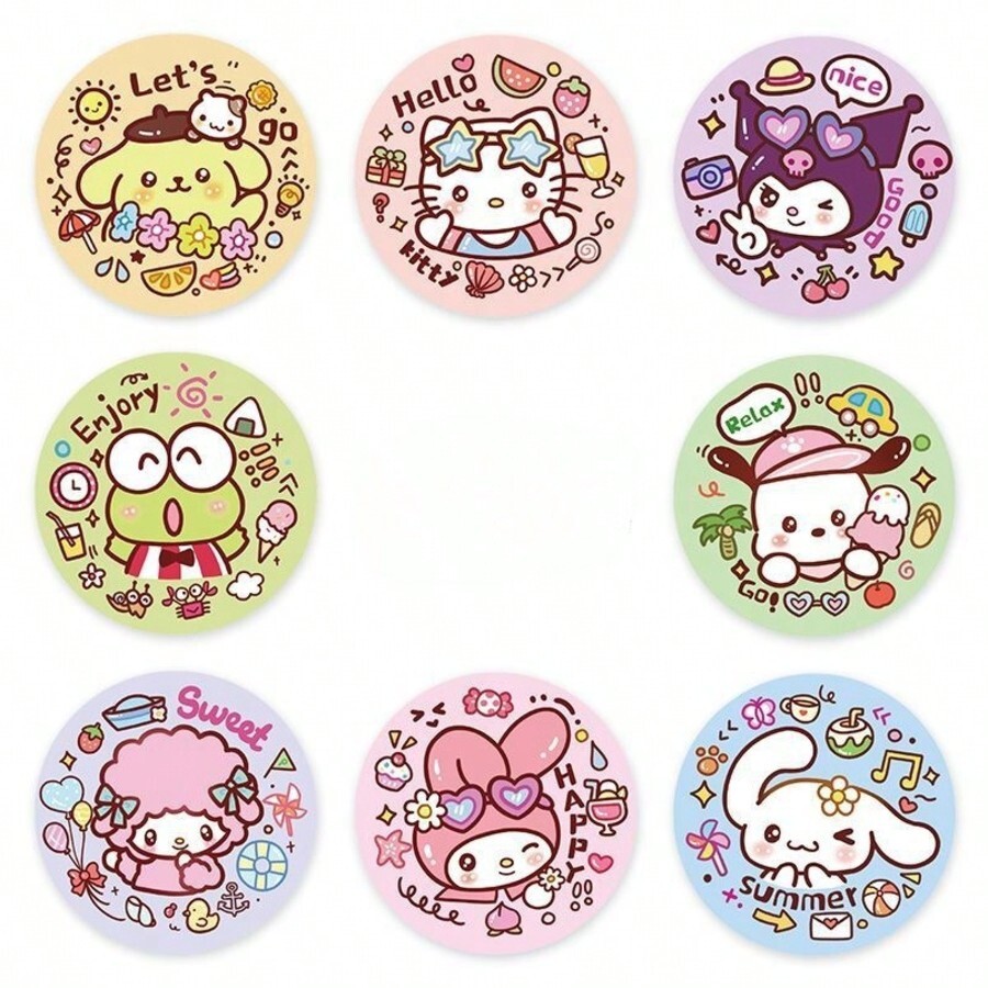 Sanrio 50/100pcs/Set Cute Kawaii Waterproof Vinyl Cartoon Stickers ...