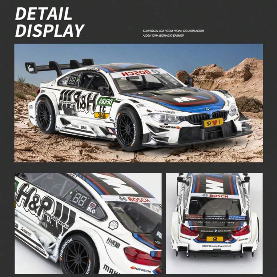 Makeda 1/43 Scale BMW M4 DTM Diecast Model Cars,Pull Back Vehicles BMW ...