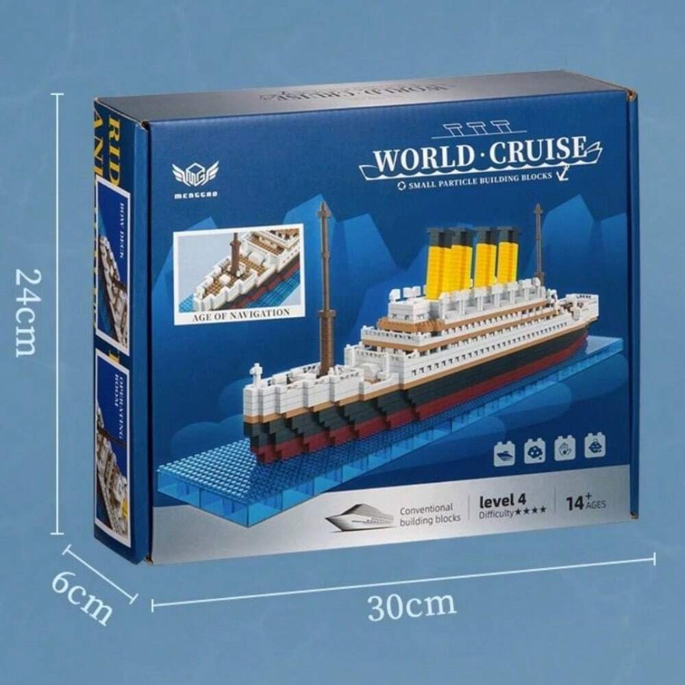 Giant Ship Boat Building Blocks Luxury Iceberg Cruise Wreck DIY ...