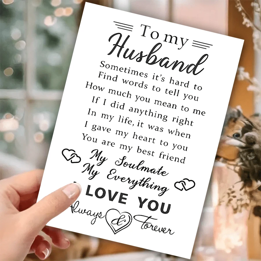 Loving Husband Greeting Card 1-Pack - Romantic Appreciation Card For ...