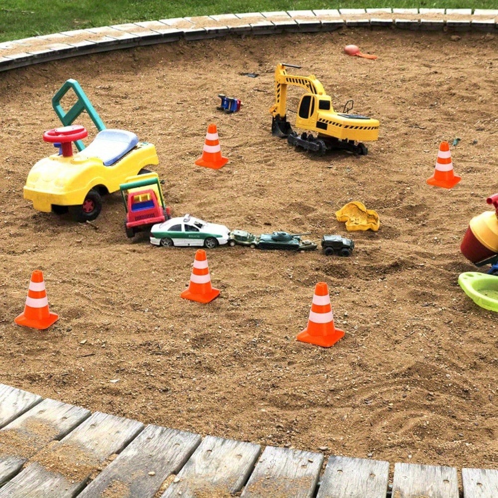 8pcs Mini Traffic Cones For Training & DIY Projects - ABS, Bright ...