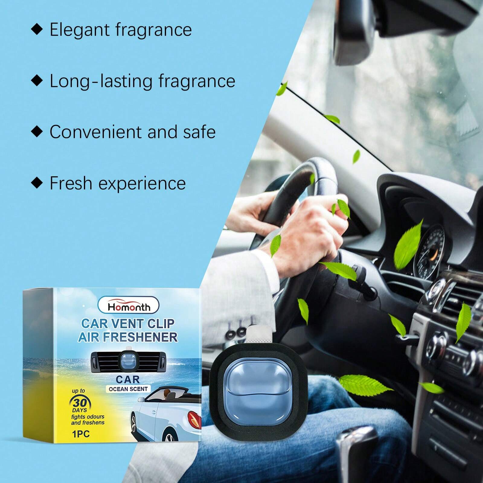 Car Air Vent Freshener, Long-Lasting Scent Deodorizer For Comfortable ...