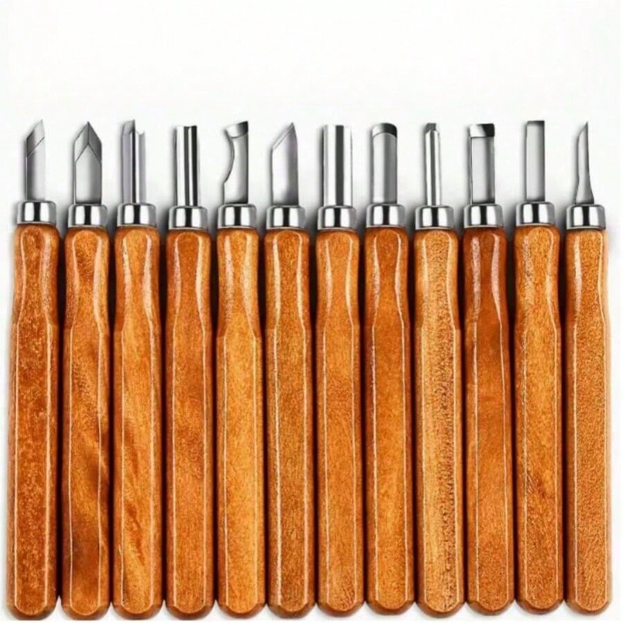 Sanrio 12pcs Wood Carving Knife Set - SK2 Carbon Steel Carving Knife ...
