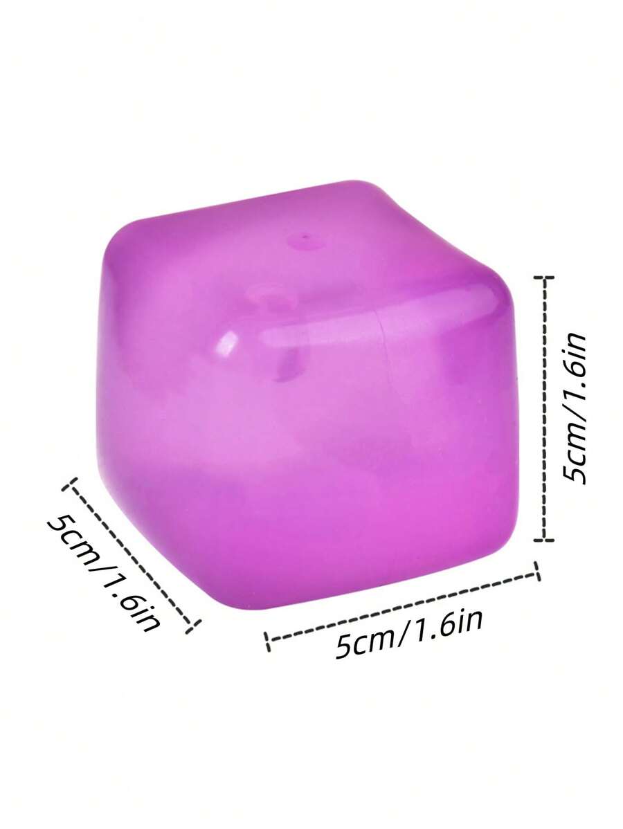 Colorful Crystal Ice Cube Stress Relief Cube, Squish Ball Pressure ...