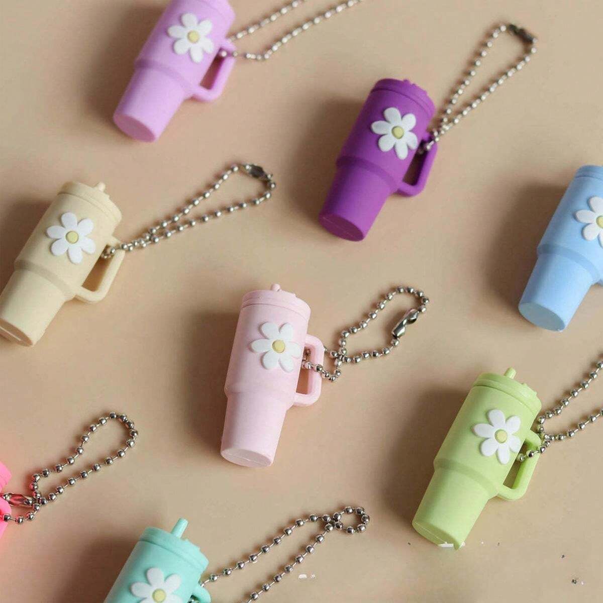 1pc Cute Cup Flower Shape Charms Chains Accessories For 30 & 40oz ...
