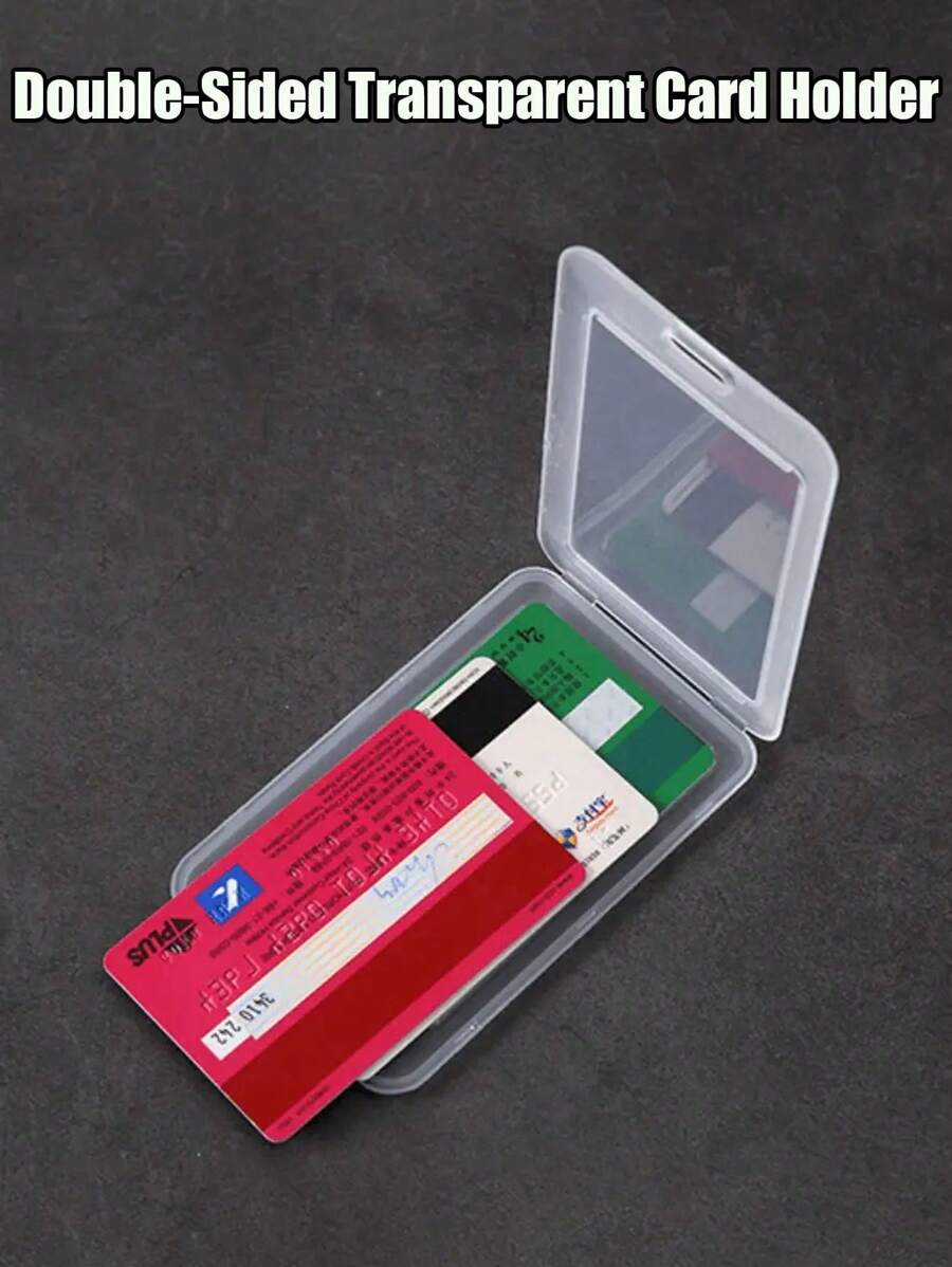 1/3/5pcs Clear Card Cover,Clear Card Holder - Transparent Plastic ...