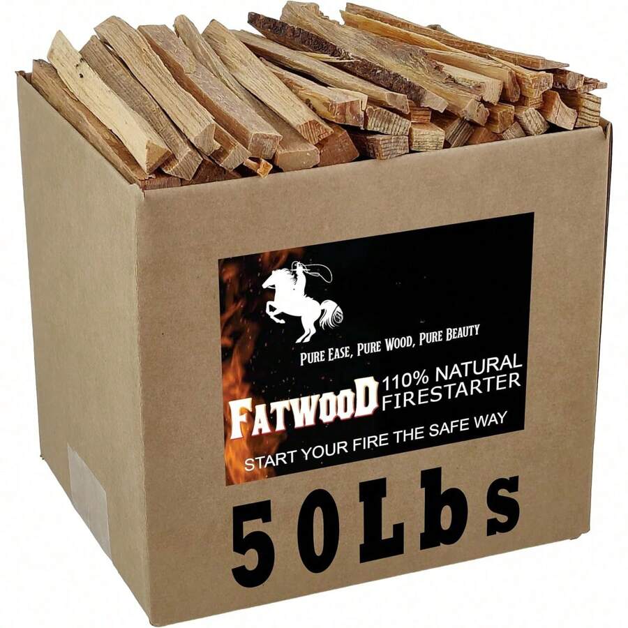 50 Lb. Fatwood Fire Starter Sticks | Easy & Safe Fire Starter | Start A ...
