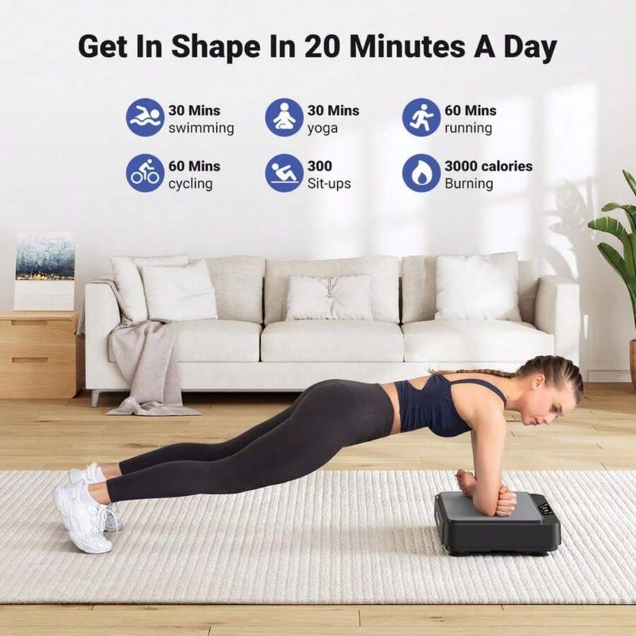 MERACH Mini Vibration Plate Exercise Machine, Lymphatic Drainage Machine, Whole Body Workout ...