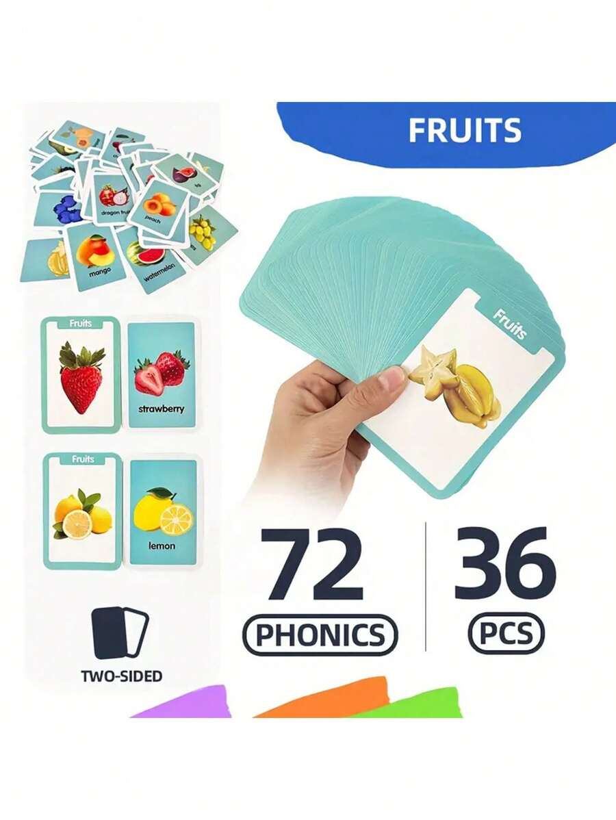 36 pièces de fiches éclair d'identification de fruits, à combiner avec ...