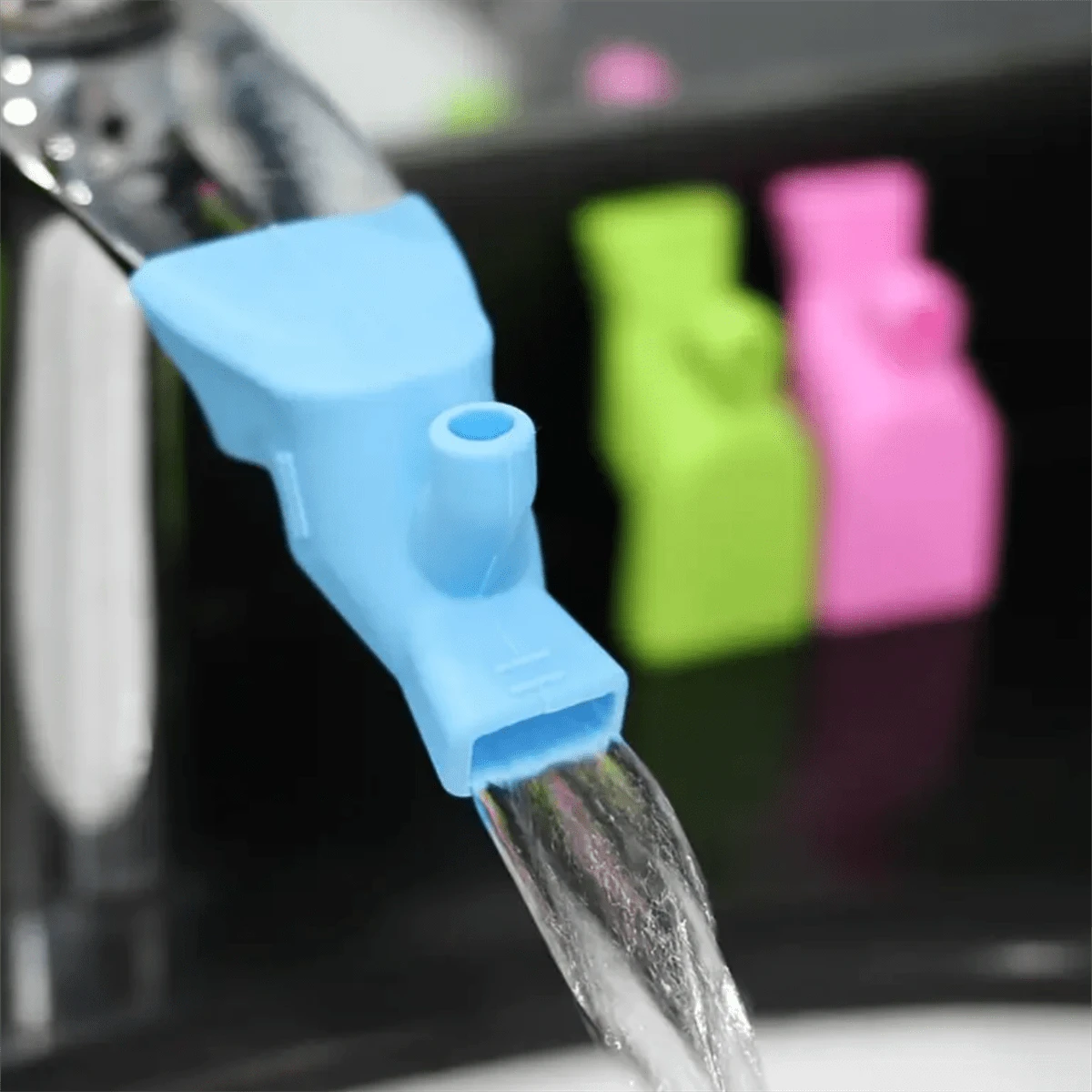 3pcs Bathroom Sink Nozzle Faucet Extender, Rubber Elastic Water Tap ...