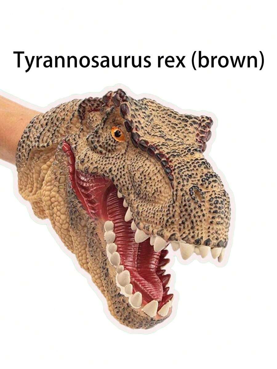 1pc Realistic Tyrannosaurus Rex & Megalodon Shark Hand Puppet, Soft ...