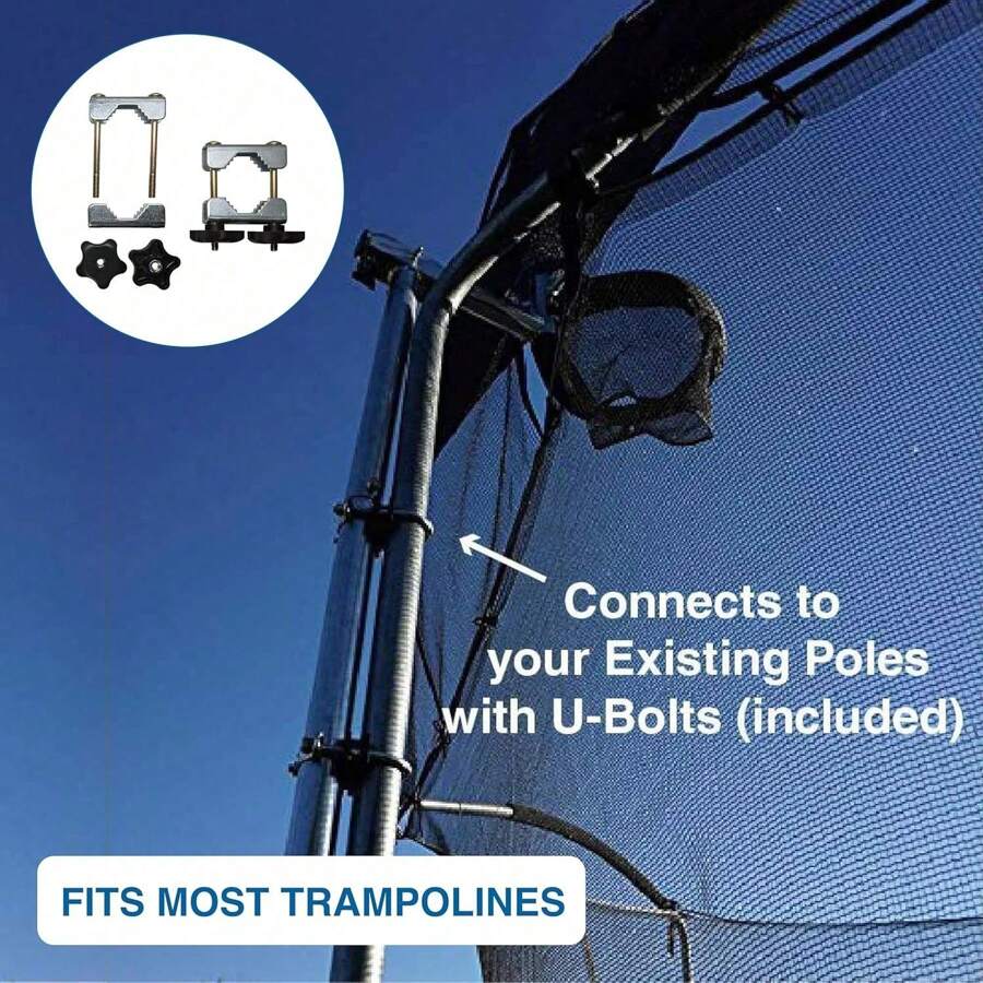 Pro Trampoline Basketball Hoop Attachment Jump Slammer - New 2024 ...