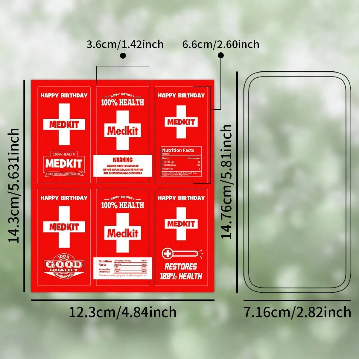 30pcs/5sheets Health Medkit Themed Mini Candy Bars Stickers For ...