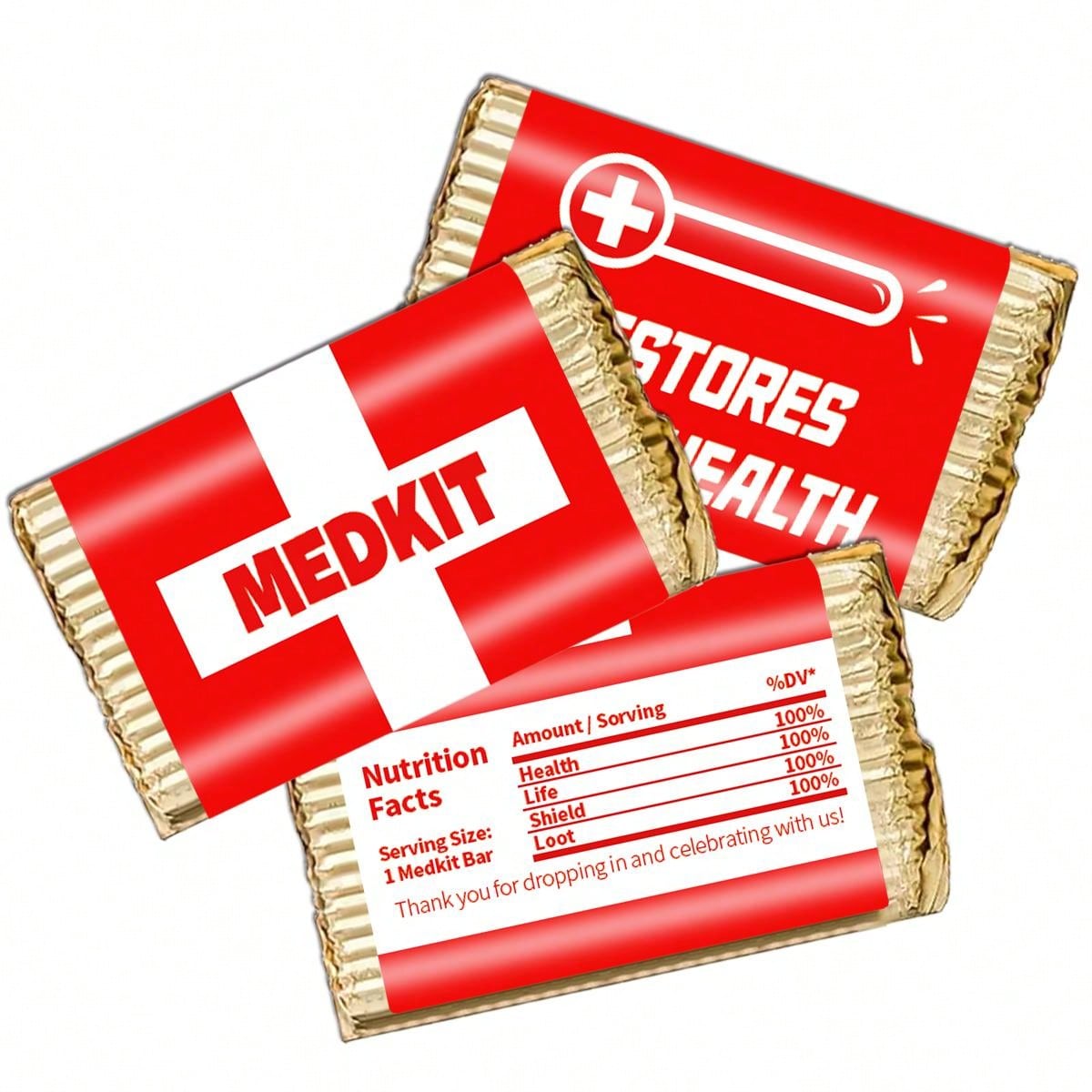 30pcs/5sheets Health Medkit Themed Mini Candy Bars Stickers For ...