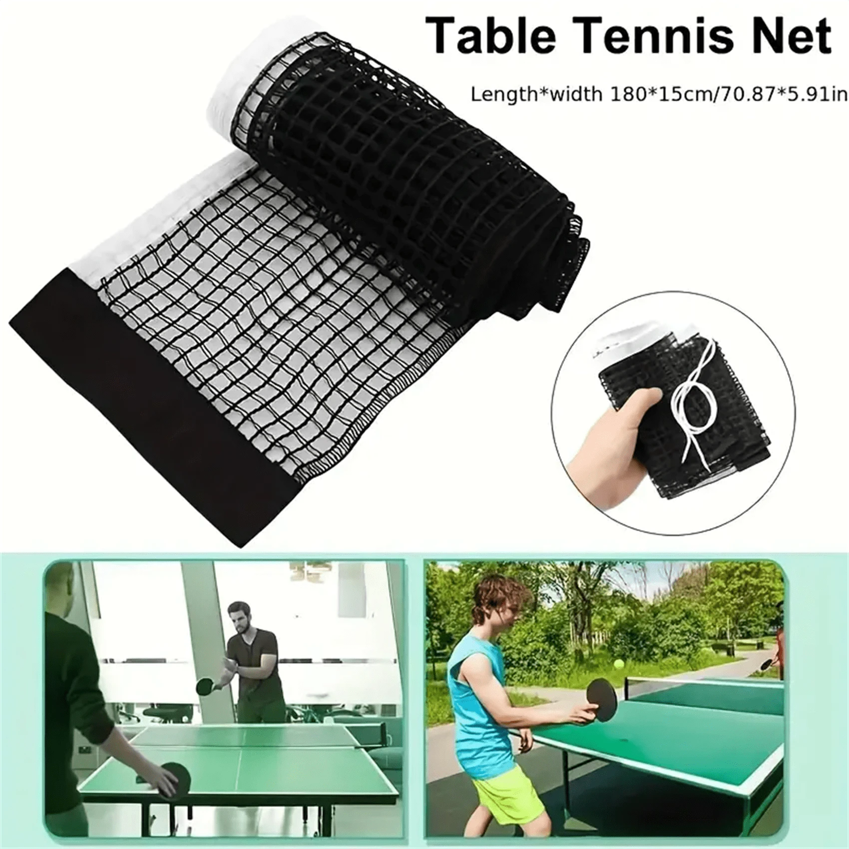 1pc Universal Ping Pong Net Retractable, Portable Table Tennis Replacement Net - Easy Storage ...