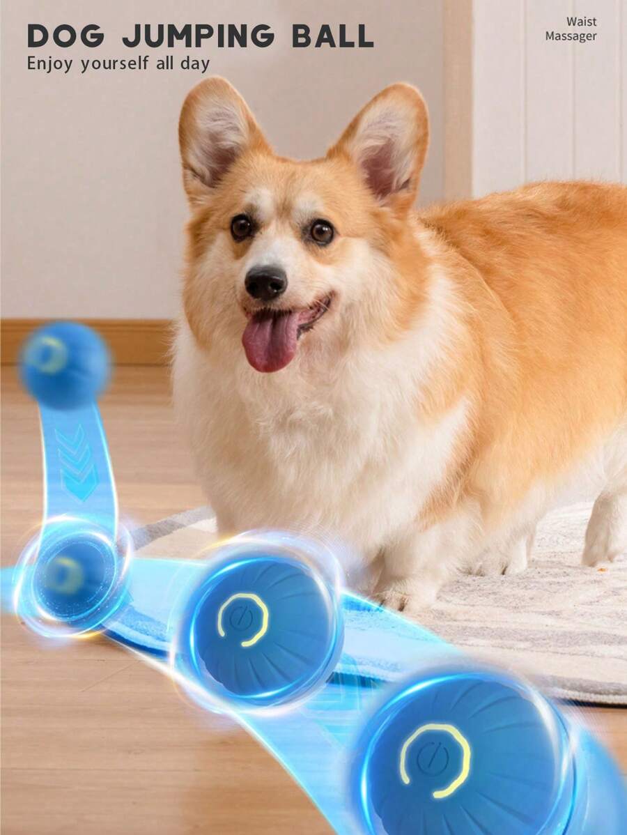 Une balle de jeu interactive pour chiens - Un jouet de compagnie rebondissant alimenté par USB ...