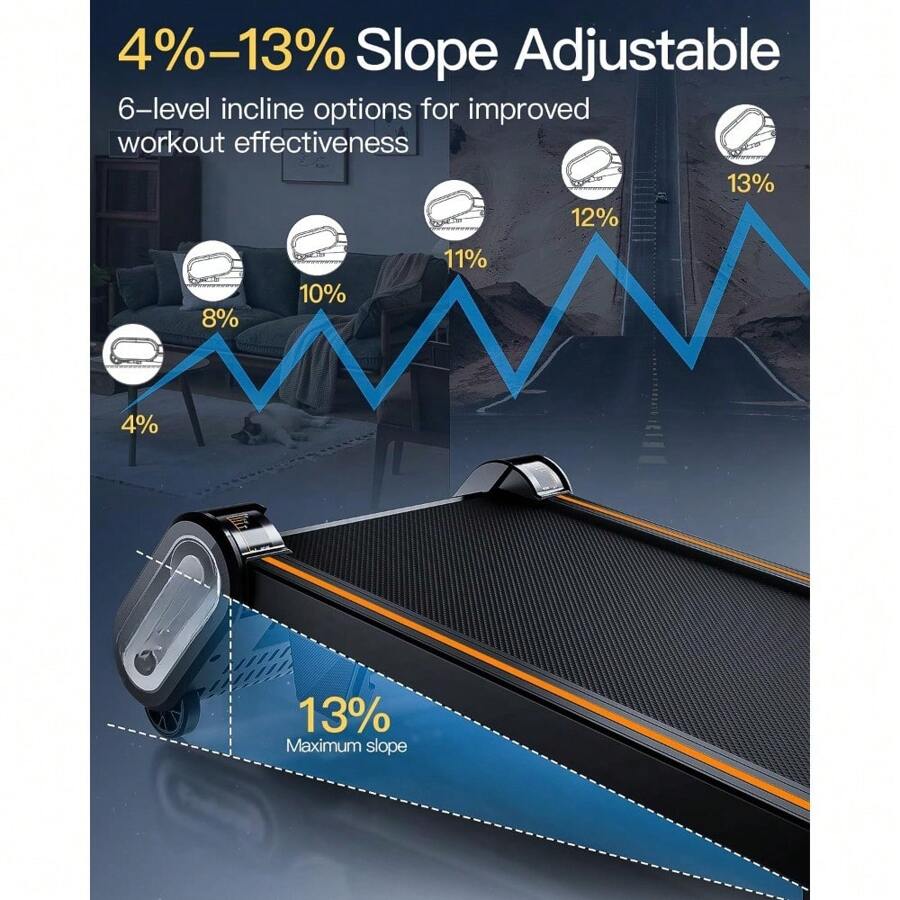 Walking Pad Treadmill With Incline, 6 IN 1 Under Desk Treadmill, 6 ...