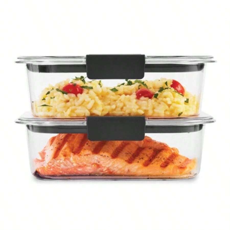 Rubbermaid 3.2 Cup 2pk Brillance Food Storage Container: Clear Plastic ...