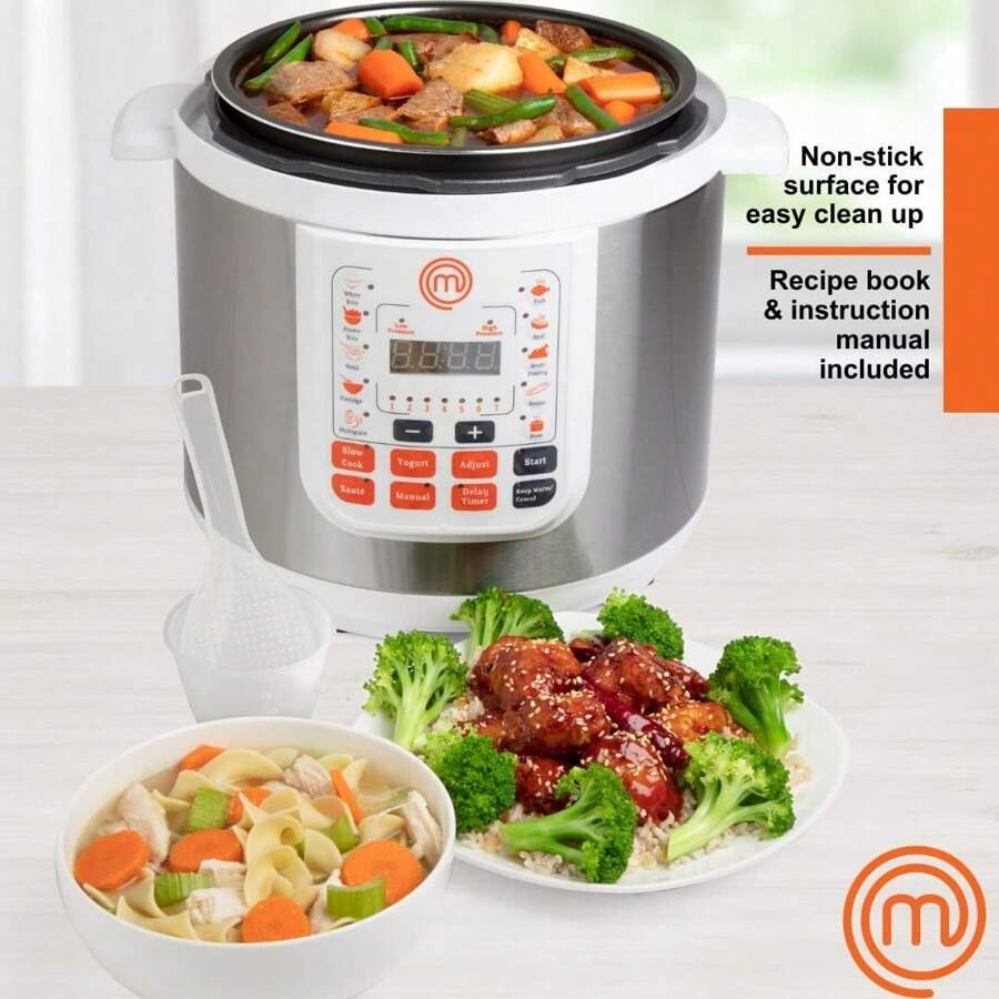 MasterChef 13-In-1 Pressure Cooker- 6 QT Electric Digital Instant ...