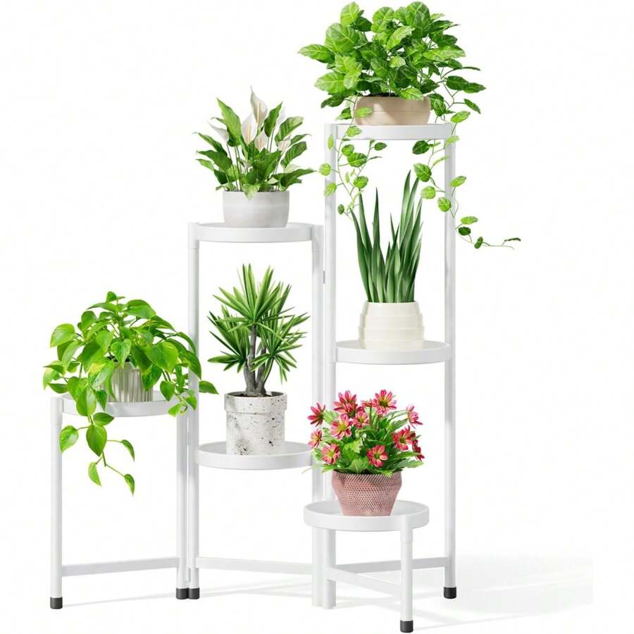6 Tier Plant Stand Indoor Tall, Corner Metal Tiered Plant Stands ...