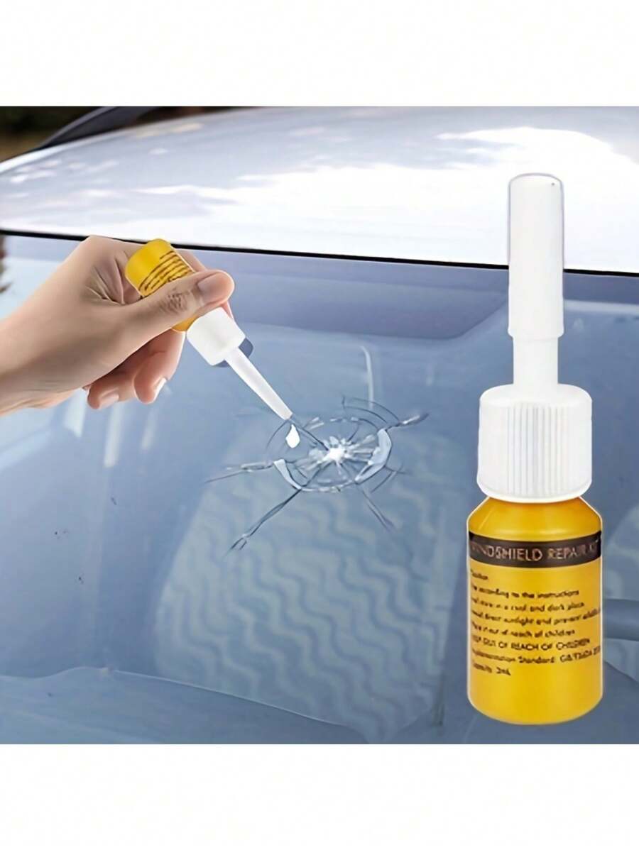 Car Windshield Repair Kit - Nano Fluid Filler For Chips And Star Cracks ...