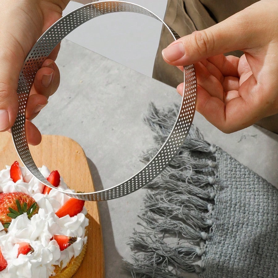 Stainless Steel Baking Mold Set, 6cm/8cm Round Tart Crust Molds With ...