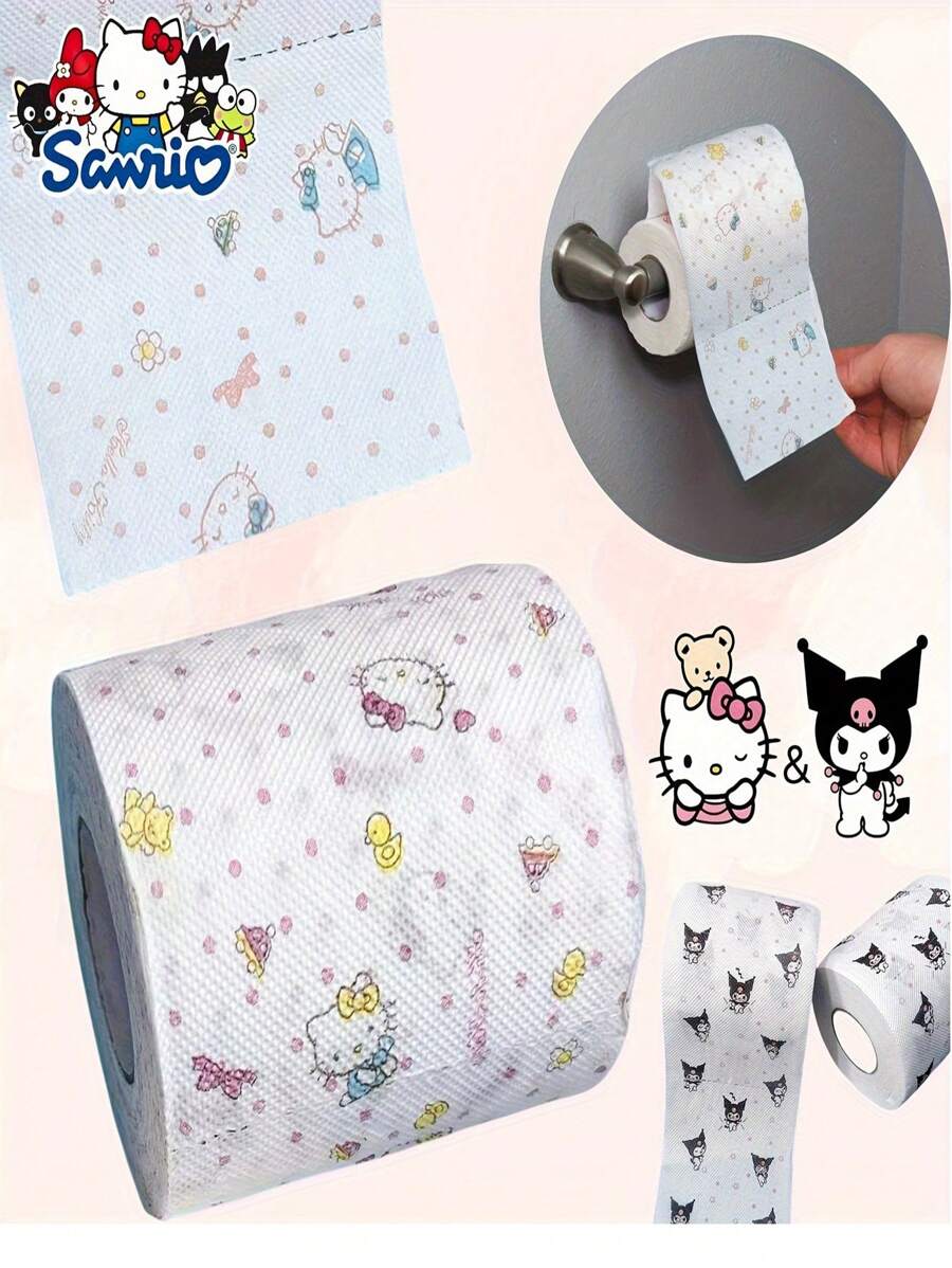 Sanrio 1 Roll Sanrio Printed Toilet Paper Hello Kitty Cartoon Printed ...