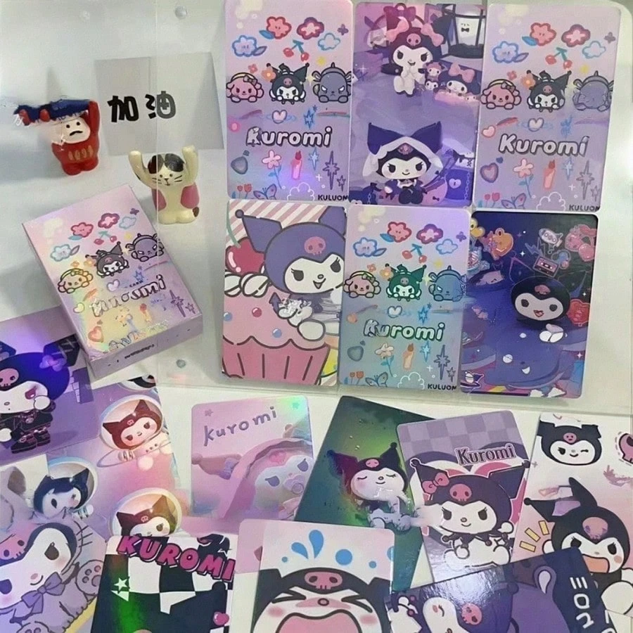 Kuromi Laser Bookmark Small Card HD Exquisite Creative Card Flash Card ...