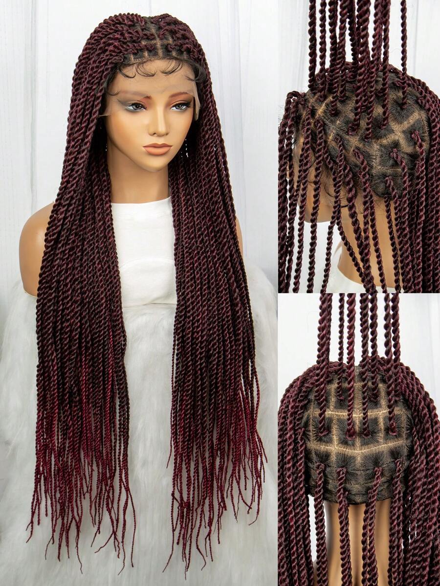 Braided Wig Box Set, Synthetic Lace Front Wig, Goddess Braid Wig ...